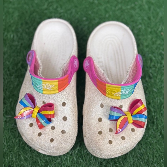 CROCS | Shoes | Crocs Colorful Kids Clogs With Bows J | Poshmark